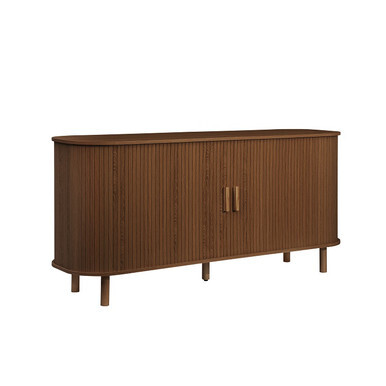 2 Door Fluted Sideboard Walnut – Fluted Oak, Japandi Rounded Design ...