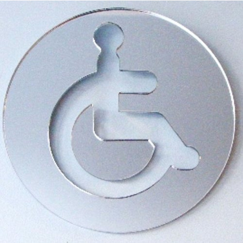 Round Disabled Toilet Sign Mirrors by Amazon | ufurnish.com