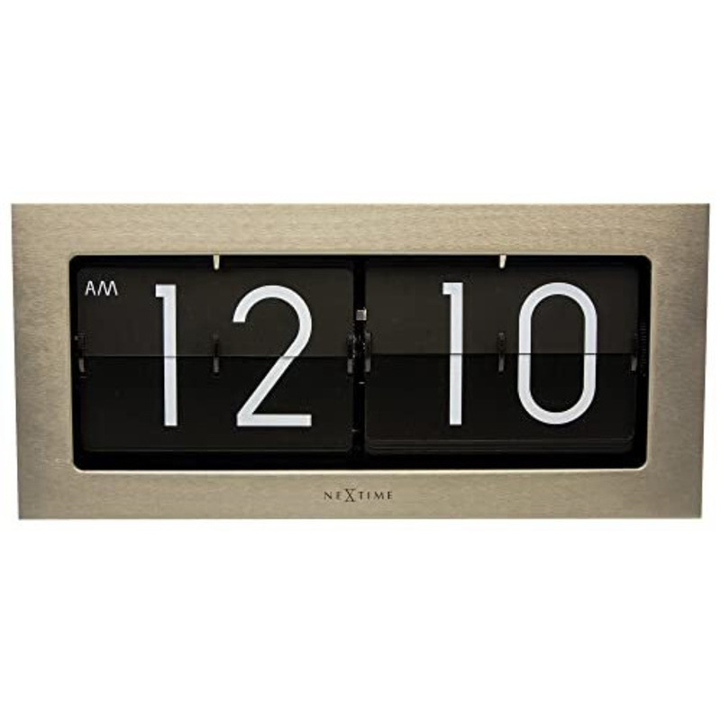 "NeXtime retro-table clock/wall clock ""BIG FLIP"", flipped number ...