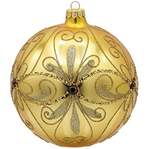 Vitbis Gold Glass Christmas Tree Ornament 150mm by Amazon | ufurnish.com