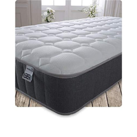 Starlight Beds Castle Essential Sprung 8 Inch European Small Single Mattress Soft Grey 80cm x 200cm by Amazon ufurnish