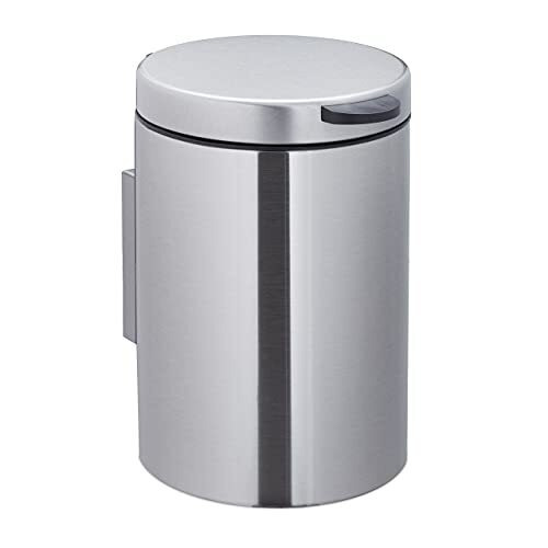 Relaxdays Cosmetic Bin, Wall Mounted, Hygienic Bin 3 Litres, Removable ...