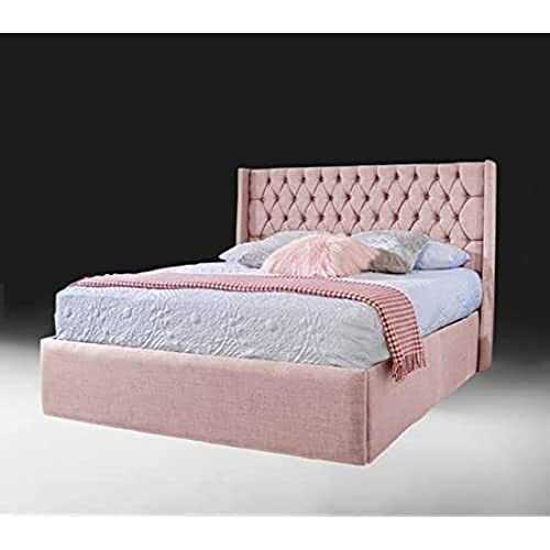 Bed Connect Westminster Bed, Small Double, Pink by Amazon | ufurnish.com