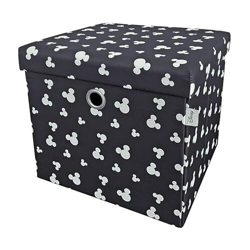 Disney Classic Mickey Mouse Foldable Ottoman Storage Box, Square Toy ...