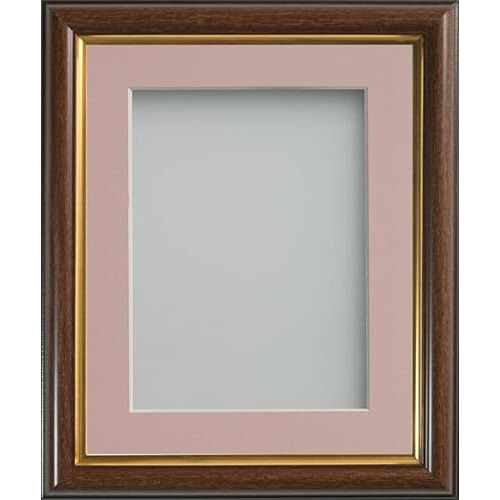 Frame Company Eldridge Mahogany Photo Frame with Pink Mount, 16x12 for ...