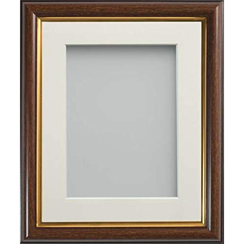 Frame Company Eldridge Mahogany Photo Frame with Ivory V-Groove Mount ...