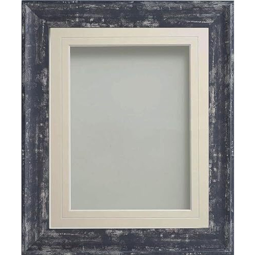Frame Company Lynton Coal Photo Frame with Ivory V-Groove Mount, A4 for ...