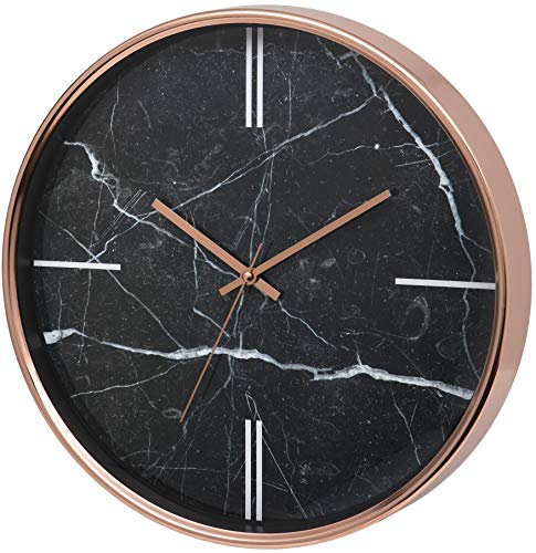 Unity UNSW265 Bolton Marble Effect Modern Wall Clock 38cm / 15-Inch ...
