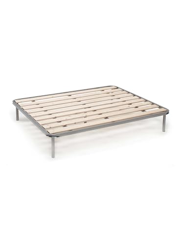 Talamo Italia - Double bed base Marialaura, Orthopedic base with planed ...