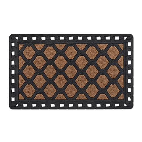 Relaxdays Chainlink Design Doormat Rubber, 45 x 75 cm, Door Mat Inside ...