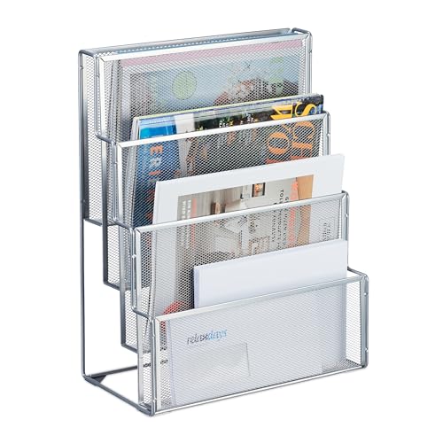 Relaxdays Newspaper Stand, Magazine Holder, Freestanding Storage, HxWxD ...