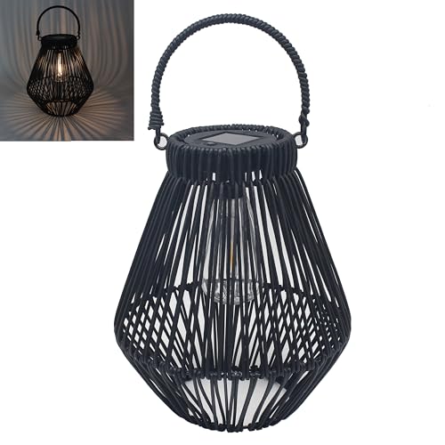 Lesser & Pavey Solar Led Lantern Black Outdoor Lights For Garden ...