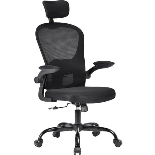 Sunon Home Office Desk Chair, Ergonomic Computer Chair with Flip-Up ...