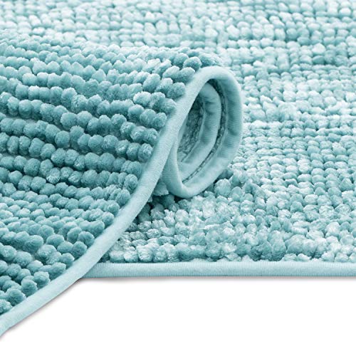 AmeliaHome Bath Mat 60 x 90 cm Bath Mat Non-Slip Bati Light Blue by ...