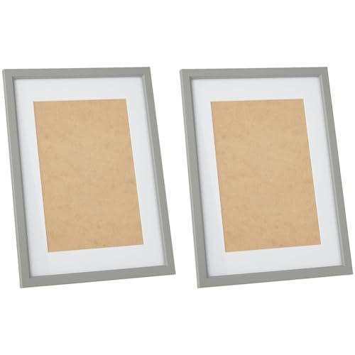 Frame Company Drayton Range A4 Grey Picture Photo Frame with White ...