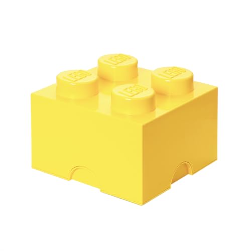 LEGO Storage Brick 4 Knobs Cool Yellow - Stackable Plastic Storage Box ...