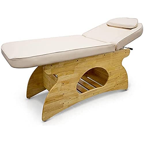 Quirumed Wooden SPA Table with Shelf Beige by Amazon | ufurnish.com