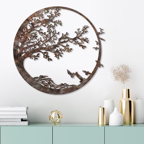 Hand-Painted Decorative Metal Wall Accessory, 66 x 68 cm, 1.5 mm Thick ...