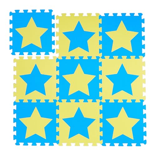 Relaxdays 9-Piece Jigsaw playmat, EVA, Non-Toxic, Interlocking Foam ...