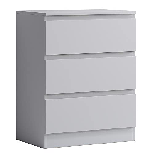 FWStyle Modern Bedroom Furniture Chest of Drawers, Large 3 Drawer Chest ...