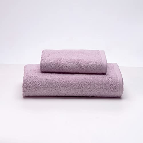 Sancarlos Ocean Sink and Shower Towel Set, Mauve, 100% Cotton, 550 g/m2 ...