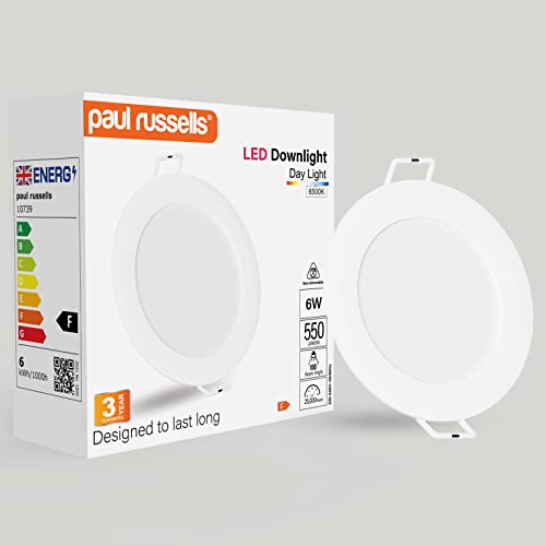 paul russells LED Ceiling Downlights, 6W Slim Recessed Bathroom ...