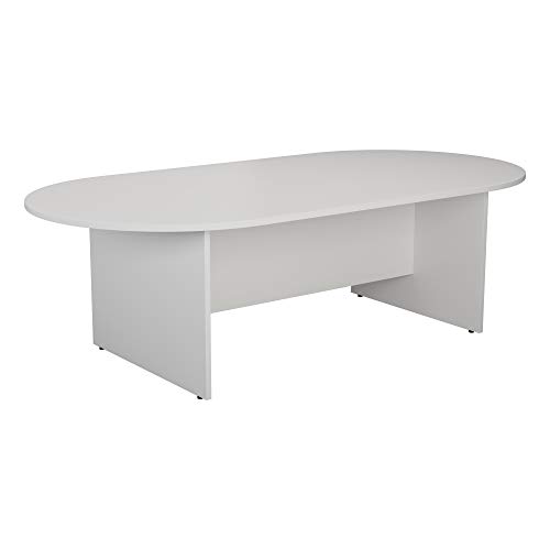 Office Hippo - Large Boardroom Table 240x100x73cm Modern White Radial D ...