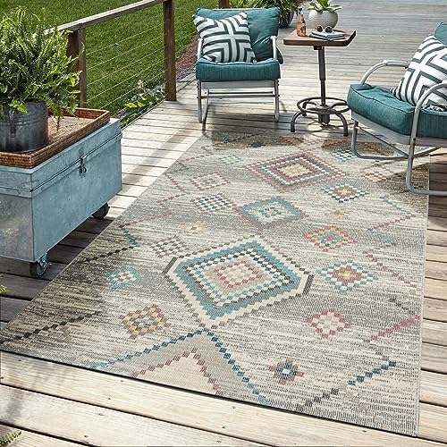 Mia's Bliss Rugs, Robust Outdoor Rug, Modern Design, Weatherproof and ...