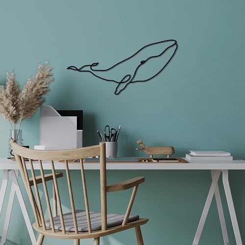 Stylish Black Decorative Metal Wall Accessory, 50 x 25 cm, 100% Metal ...