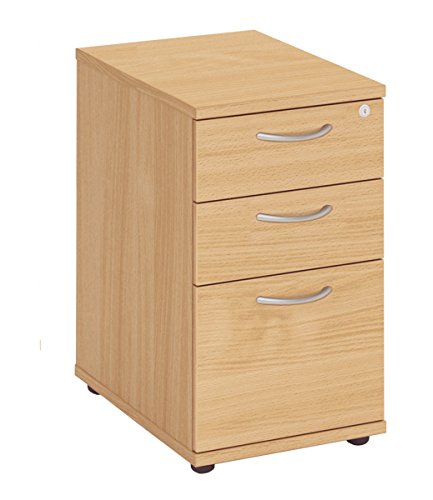 Office Hippo Fraction 3 Drawer Desk High Pedestal, 60 cm Deep, Pre ...