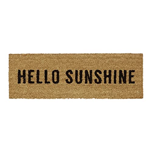 "Relaxdays Narrow Coir Doormat ""Hello Sunshine"" Floor Mat made of PVC ...