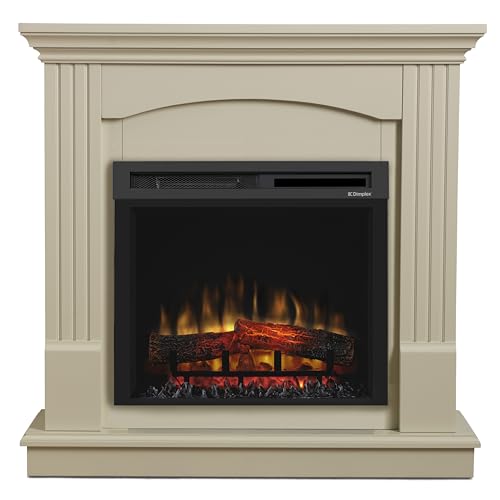 Dimplex Chadwick Optiflame Electric Fire Suite, Cream Stone Effect ...