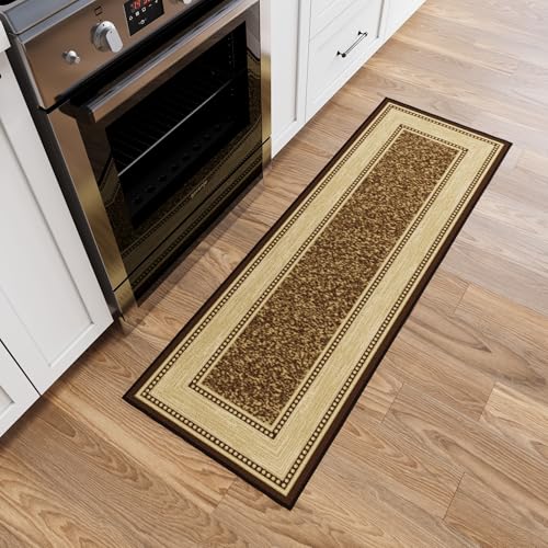 Ottomanson Ottohome Collection Contemporary Bordered Design Rubberback ...