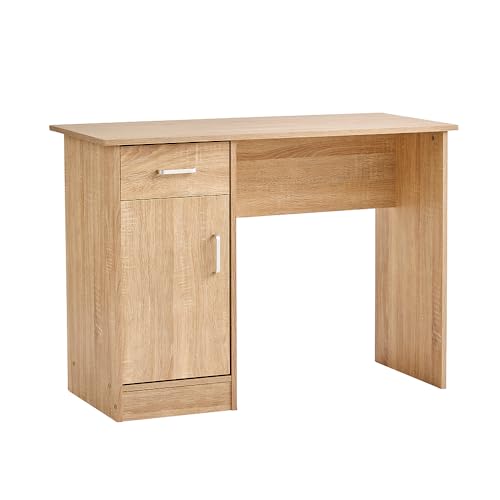 Tyler Home Source Desk Oak 1 Drawer 1 Door Compact Computer Workstation ...
