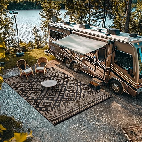 Green Decore Reversible Recycled Plastic Camping and Picnic Rugs ...