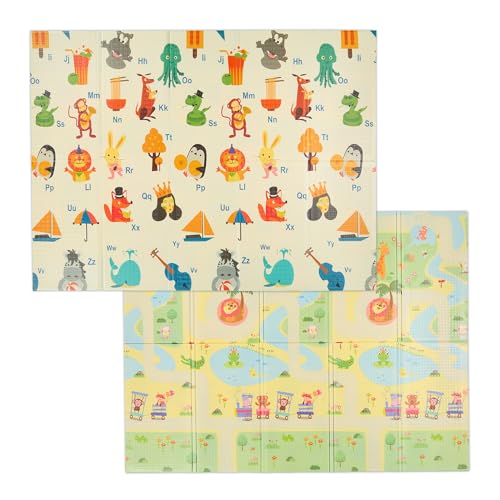 Relaxdays Foldable Playmat, Animals ABC, Non-Toxic, 200 x 150 cm, XPE ...
