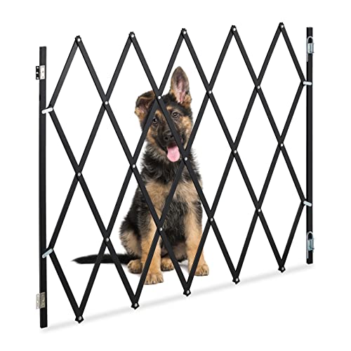 Relaxdays Safety Gate, Barrier, Width Extendable up to 130 cm, 87.5-100 ...