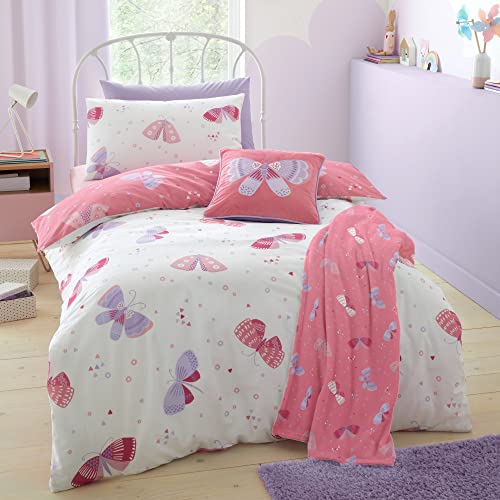 Bedlam - Flutterby Butterfly - Reversible Duvet Cover Set - Single Bed ...