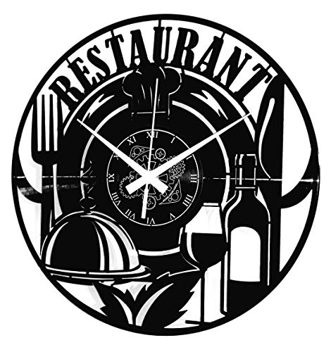 Instant Karma Clocks - Restaurant Wall Clock with Chef Hat, Wine ...