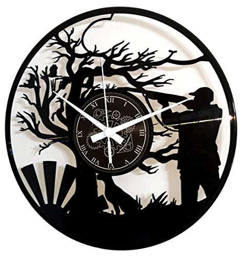 Instant Karma Clocks - Hunting Wall Clock - Forest Silhouette Scene ...