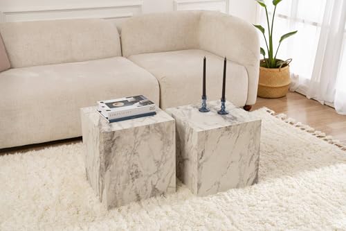 Dmora - Set of 2 coffee tables Pianoro, Low coffee table, Magazine rack ...