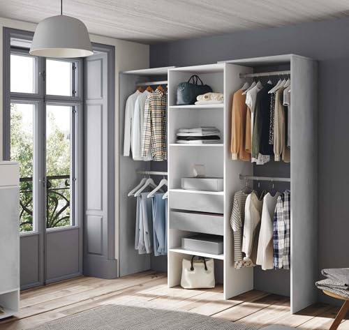 Talamo Italia Dmora - Cloakroom Miramar, Structure for walk-in closet ...
