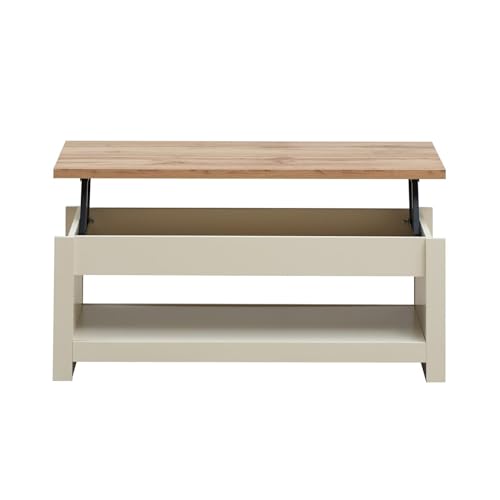 TAD TIMBER ART DESIGN UK Lisbon Cream Lift Up Coffee Table Storage Unit ...