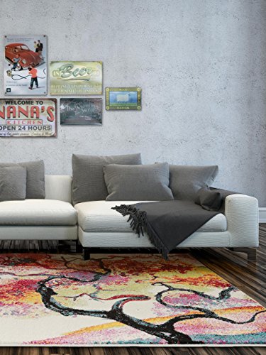 benuta Short Pile Rug Noa the Tree Multi-Coloured 160 x 230 cm – Short ...