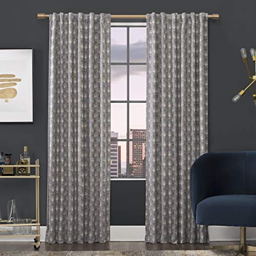 "Scott Living Montauk Art Deco Total Blackout Back Tab Curtain Panel ...