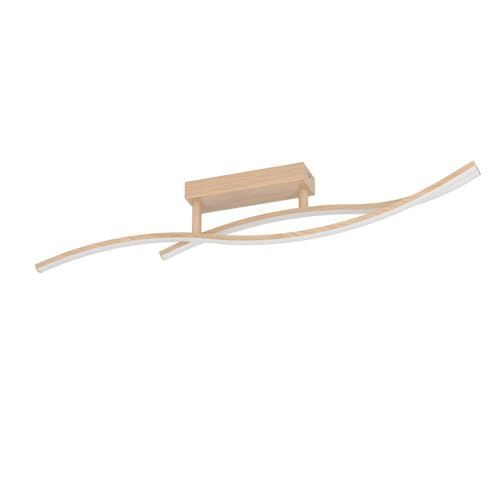 Eglo LED Ceiling lamp Grisolia, Curved Ceiling Light Fitting, Living ...