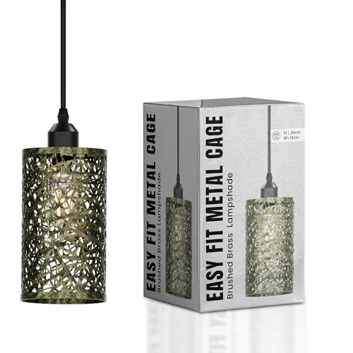 LEDSone Industrial Style Metal Cage Easy Fit Wire cage Lampshade for ...