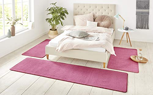 Hanse Home Nasty Rug Bed Border 3-Piece - Bed Rug Runner Short Pile ...