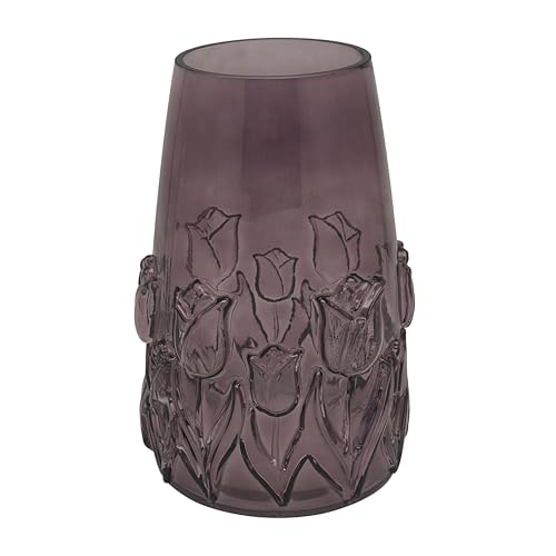 Lesser & Pavey Lilac Floral Glass Vase Large Florenze Glass Flower Vase ...