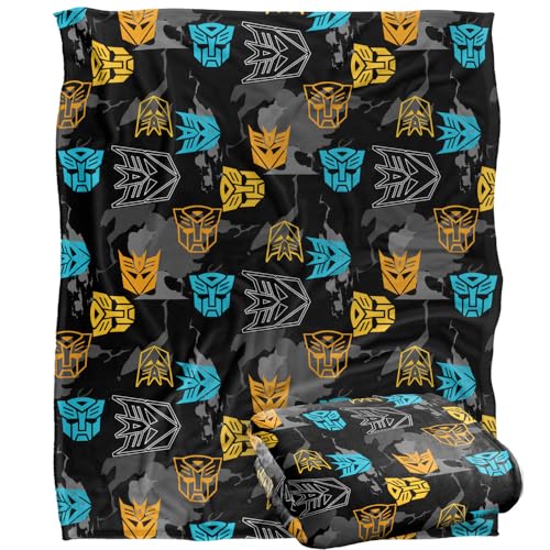 Transformers Blanket, 152 x 127 cm AB Decepticon Pattern Silky Touch ...